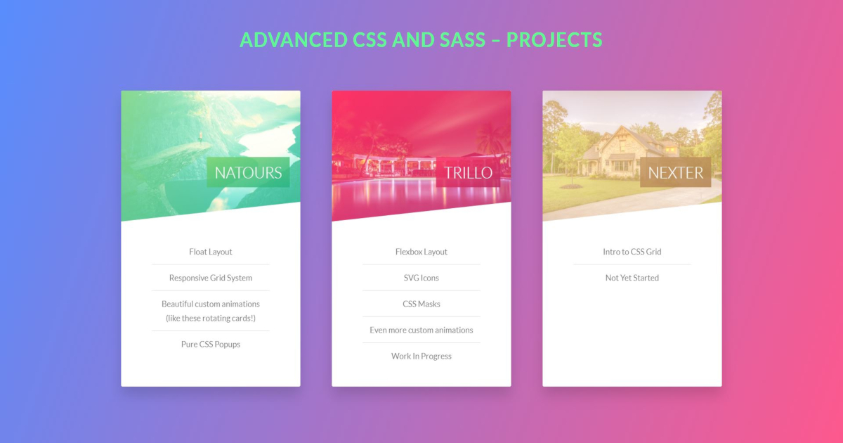 Advanced CSS and Sass – Projects Advanced CSS and Sass – Projects